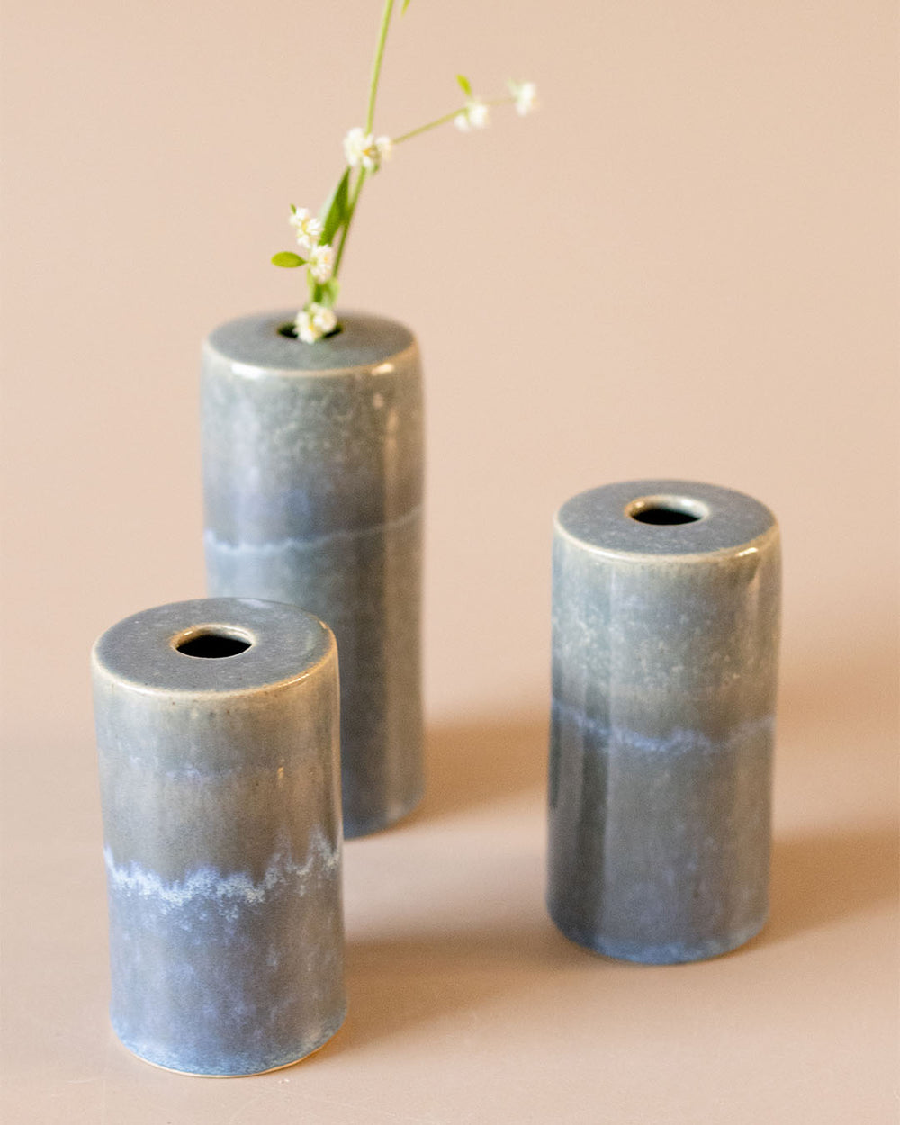 Blue Trio Vases | Ceramic Flower vases at Kolus Home